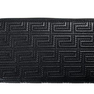 Versace | Bags | Versace Womens Black 0 Textured Leather Wallet | Poshmark